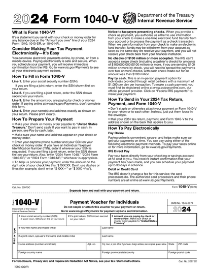 Form 1040-V Payment Voucher: Easy Download & Instructions