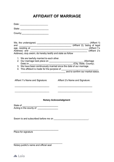 Affidavit of Marriage: Verify Marital Status Easily