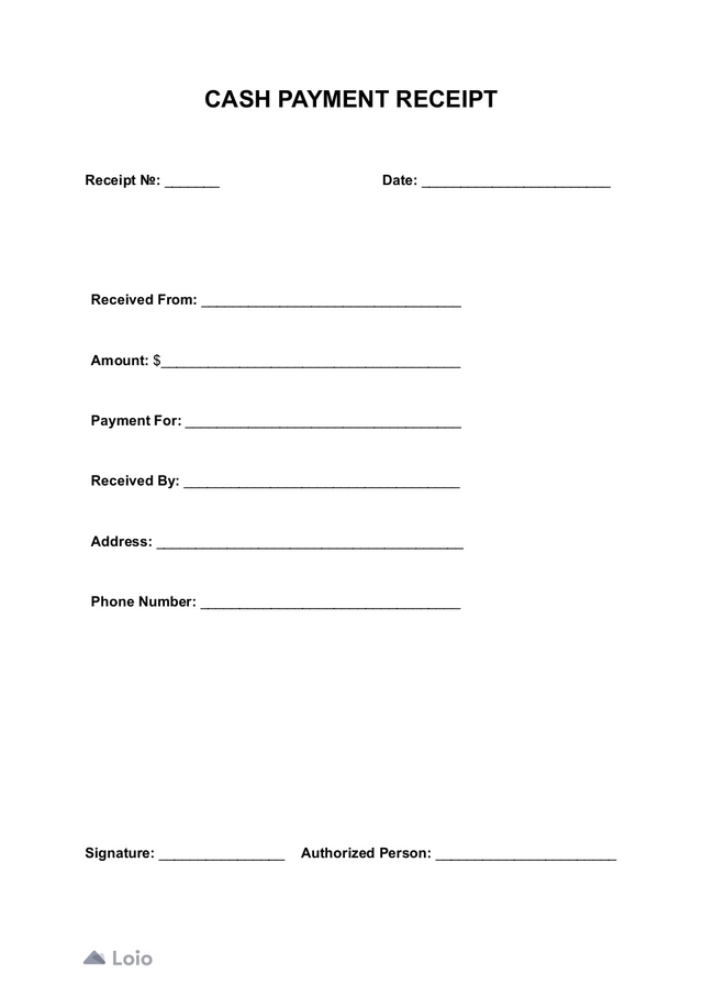 Cash Receipt Template for Easy Payment Tracking