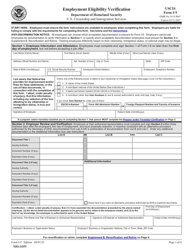 Form I-9: Essential Employment Verification Guide