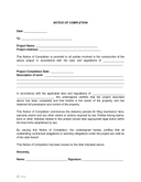 Notice of Completion Form - Create & Download