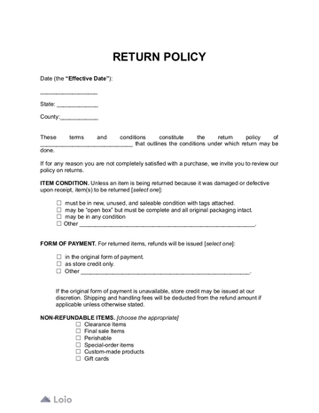 Return Policy Template: Create a Professional & Transparent Policy