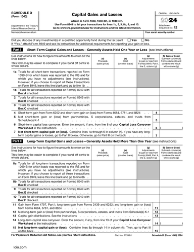 Schedule D Form: Capital Gains & Losses Reporting Guide