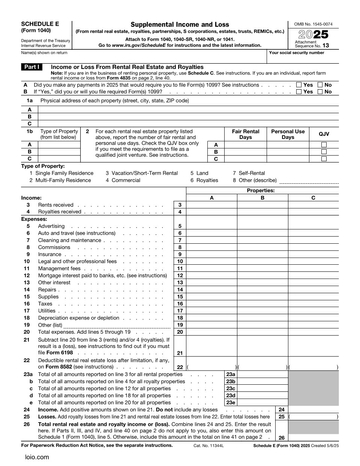 Schedule E Tax Form: Report Your Supplemental Income