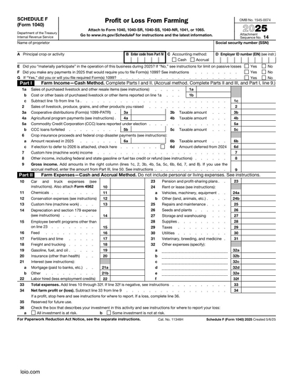 Schedule F Tax Form for Accurate Farm Income Reporting