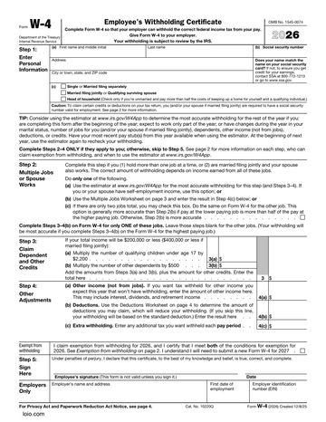 IRS Form W4: Optimize Your Tax Withholding