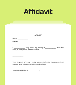 Blank Affidavit Form Template — Affidavit Template For Legal & Sworn ...