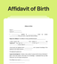 Birth Affidavit Form - Create & Download PDF Template