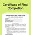 Certificate of Final Completion - Edit & Download PDF Template