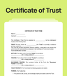 Certificate of Trust Form - Download & Customize Legal Template