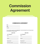 Commission Agreement Template - Create & Download