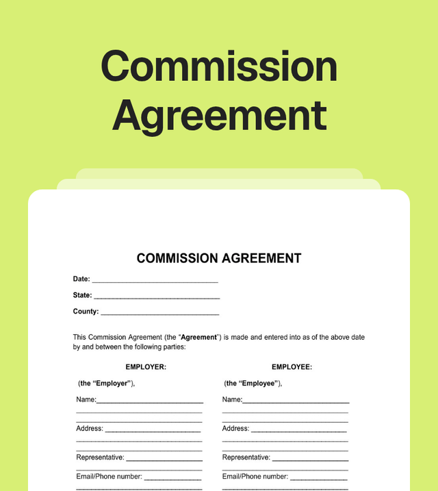 Commission Agreement Template - Create & Download