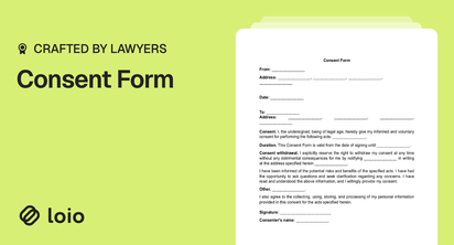 Consent Form Template - Create & Download Legal PDF