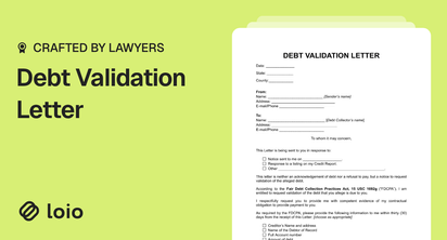 Debt Validation Letter Template for All States