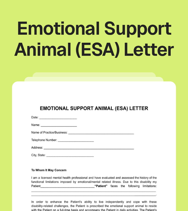 Free Emotional Support Animal Letter: Your Guide & Free Template