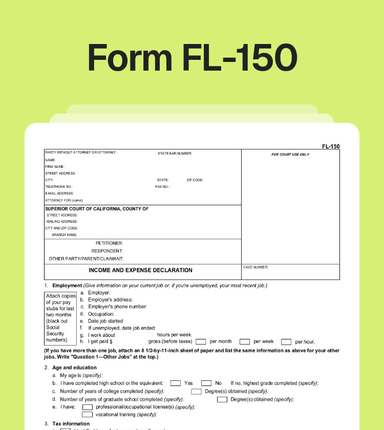 Free Form FL-150: Income & Expense Declaration Guide