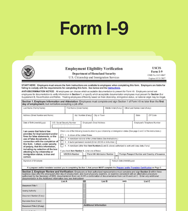Form I-9: Essential Employment Verification Guide