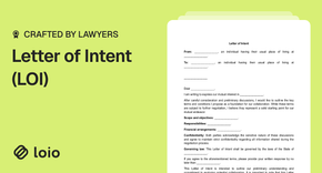 Letter of Intent (LOI) Template for Business & Personal Use