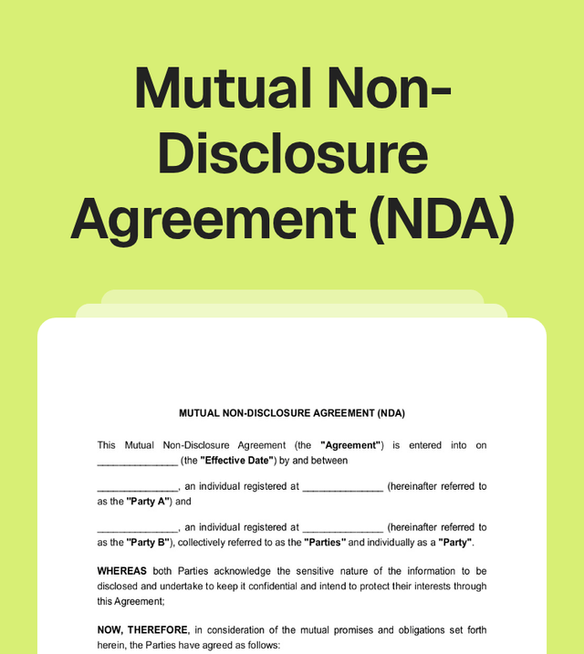 Mutual Non-Disclosure Agreement Template - Loio