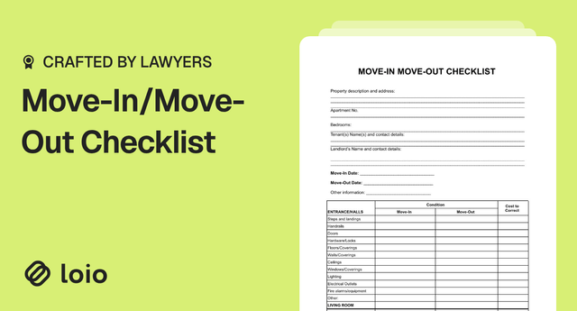 Move-In/Move-Out Checklist for Renters & Landlords
