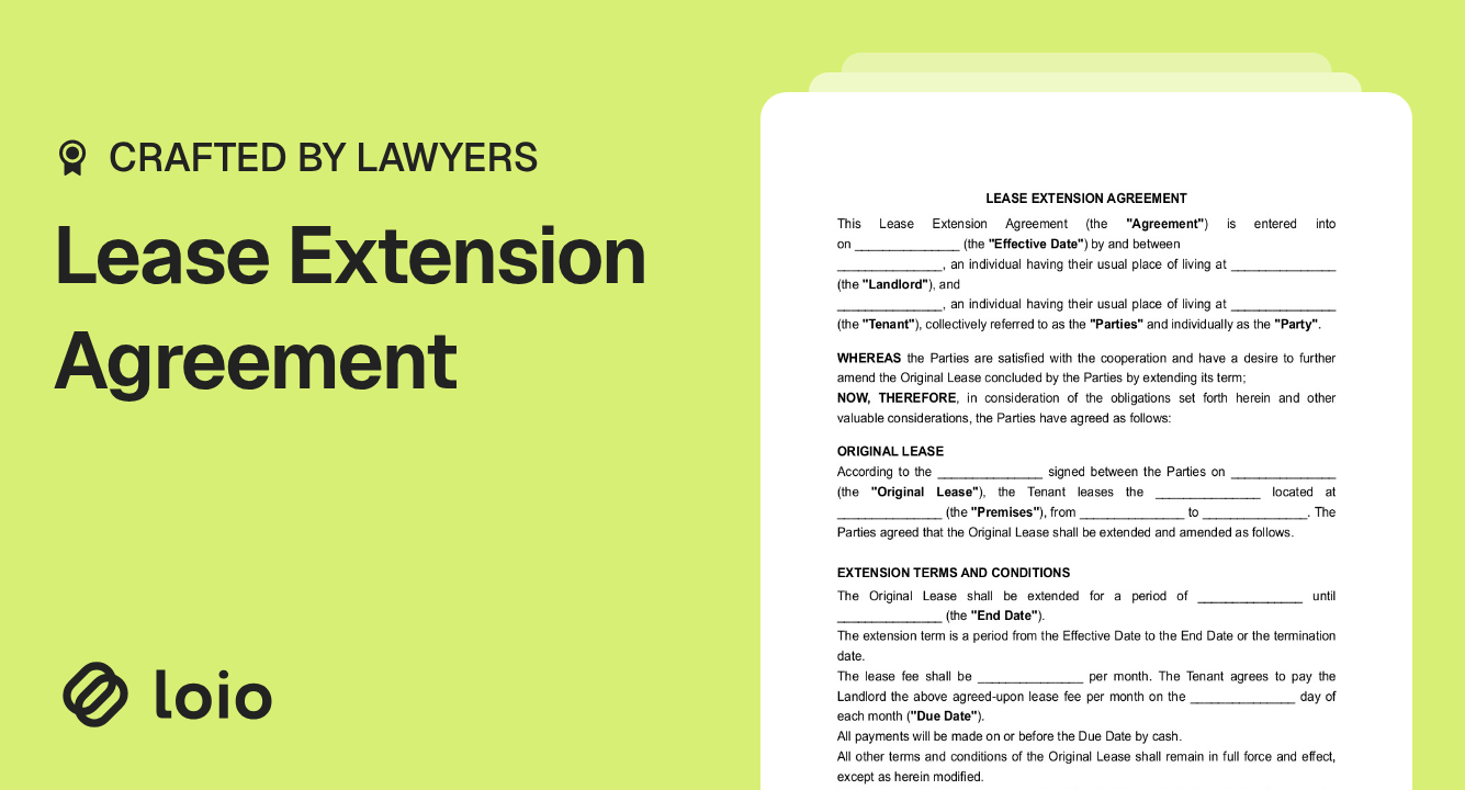 Lease Extension Agreement