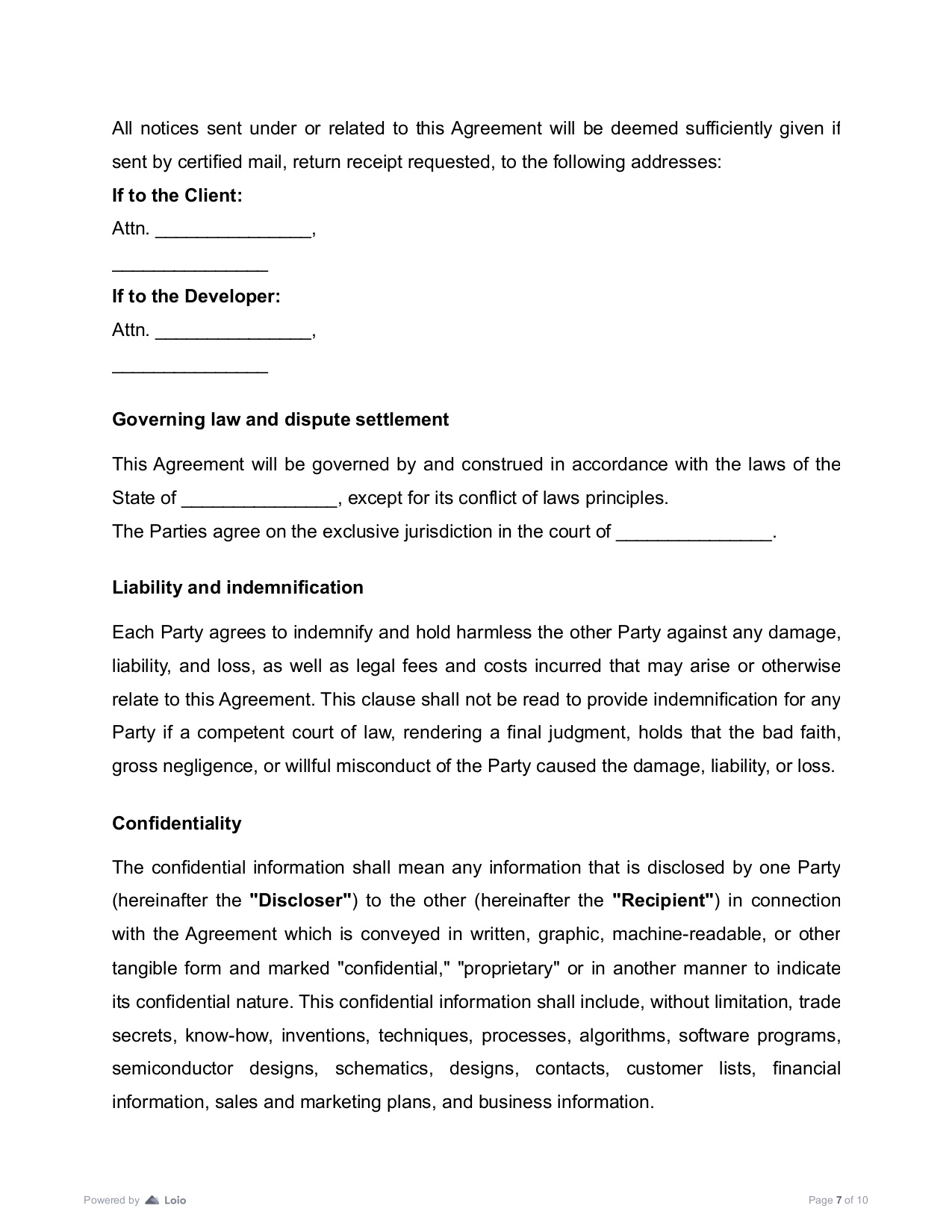 Professional Services Agreement Template Small Business Service